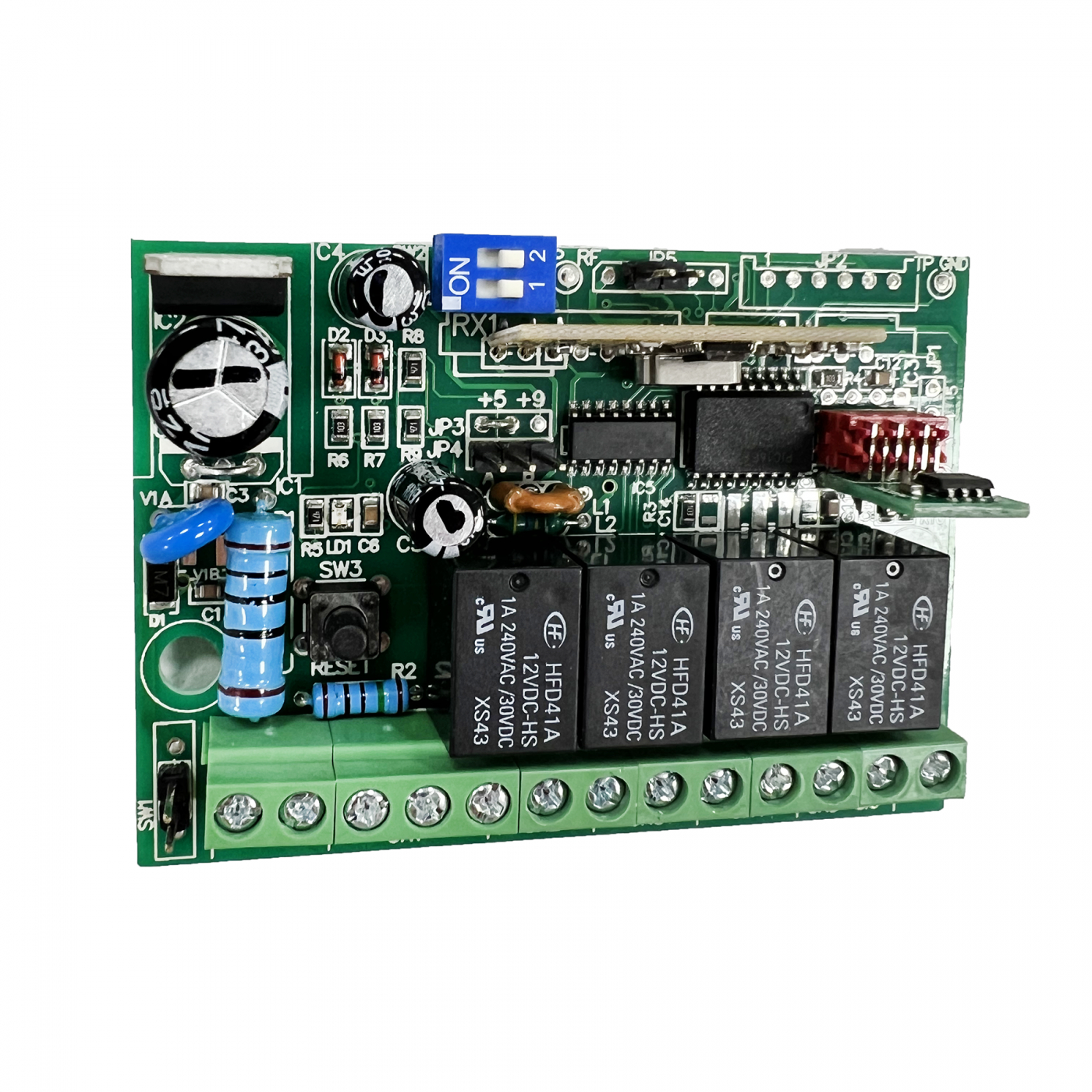 4 Channel Receiver (Wireable)- 4 Channel standalone receiver- in black.